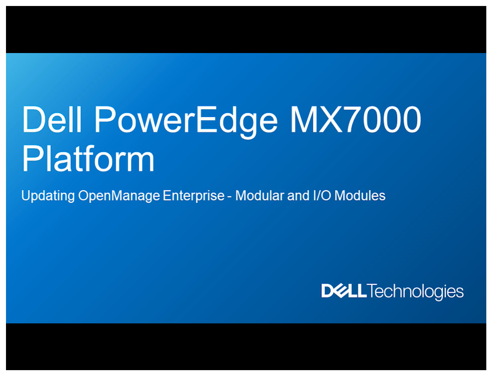 Nền tảng Dell Technologies PowerEdge MX: Quá trình cập nhật chương ...